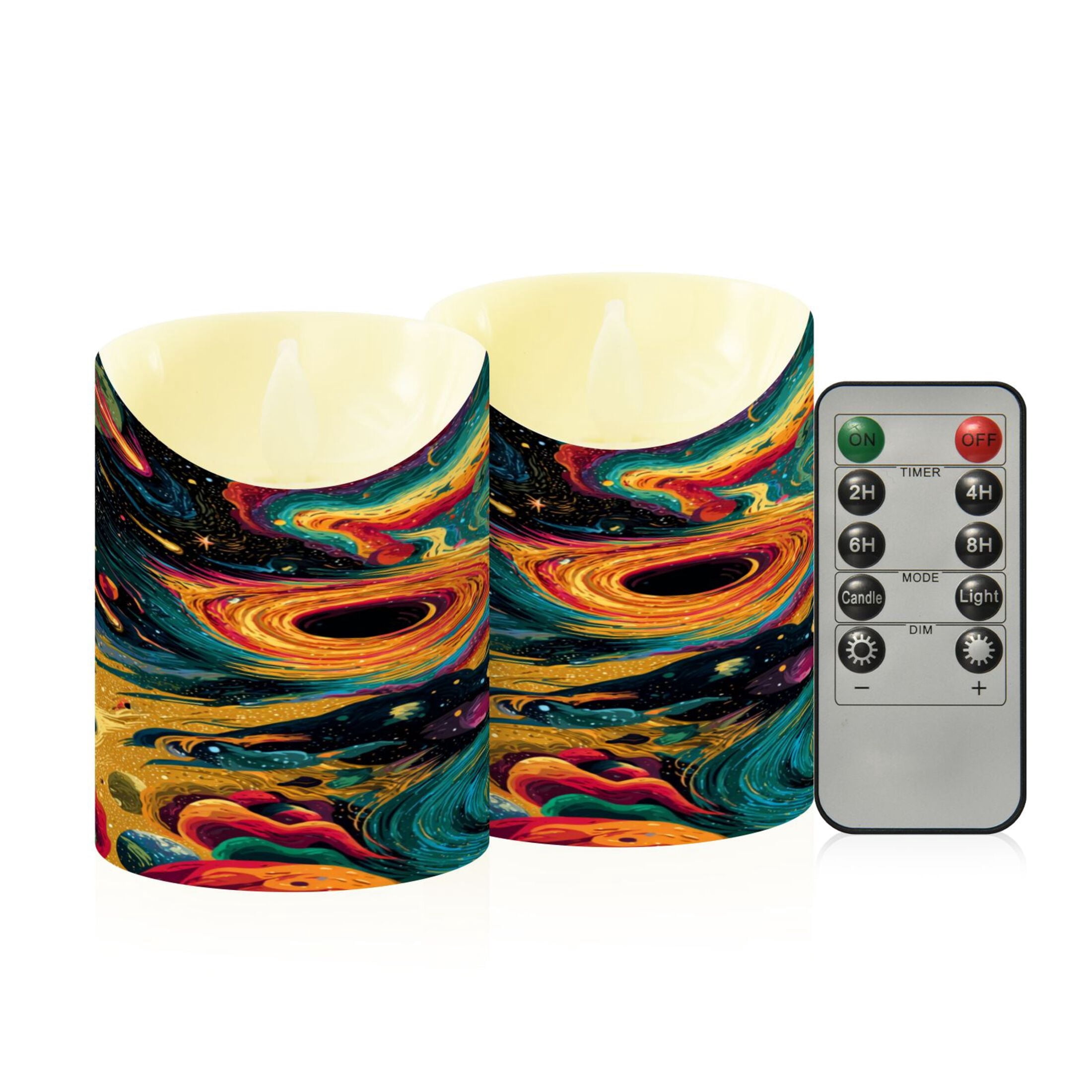 2 PCS Tilted Flameless Candles Flickering LED Lights Battery Operated ...