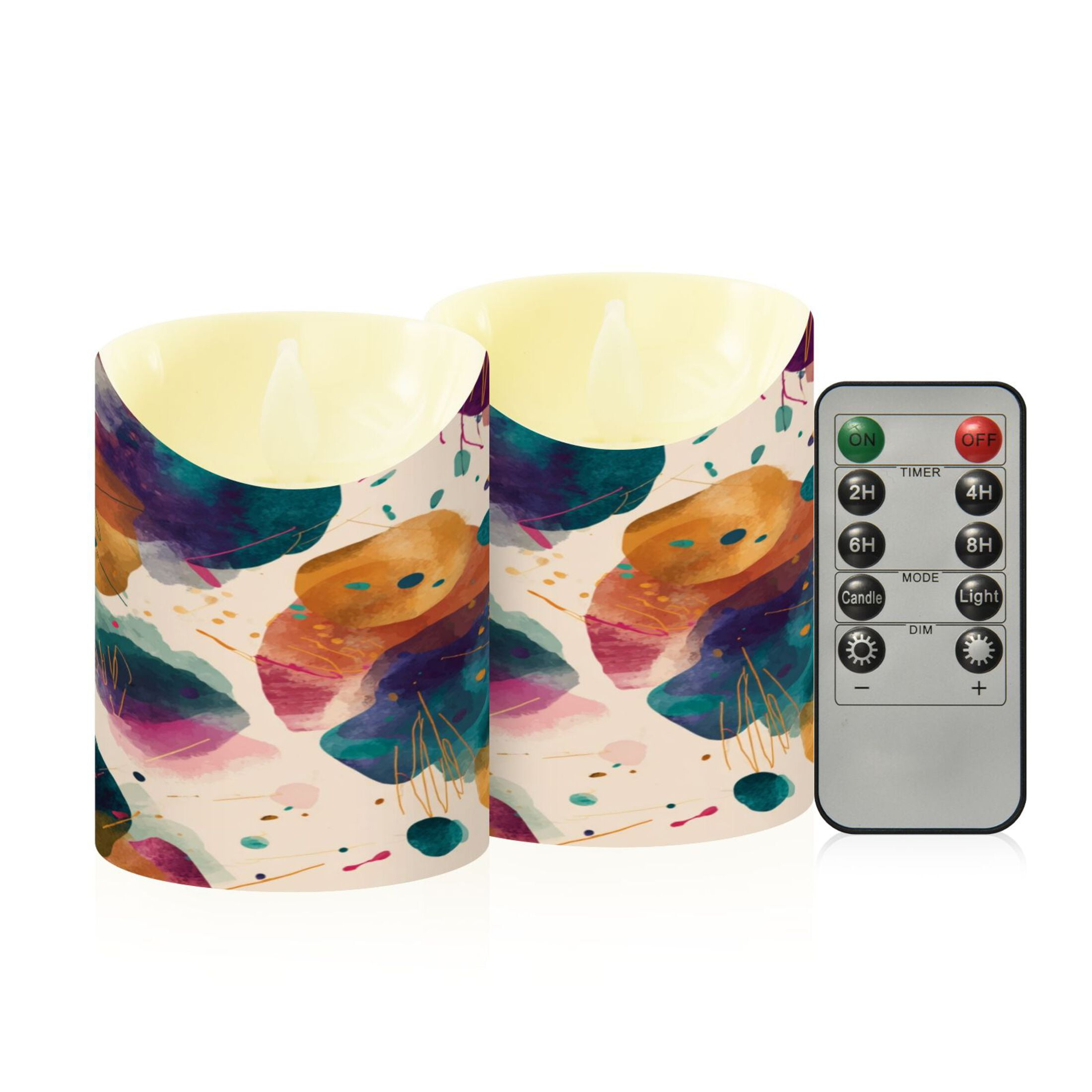 2 PCS Tilted Flameless Candles Flickering LED Lights Battery Operated ...
