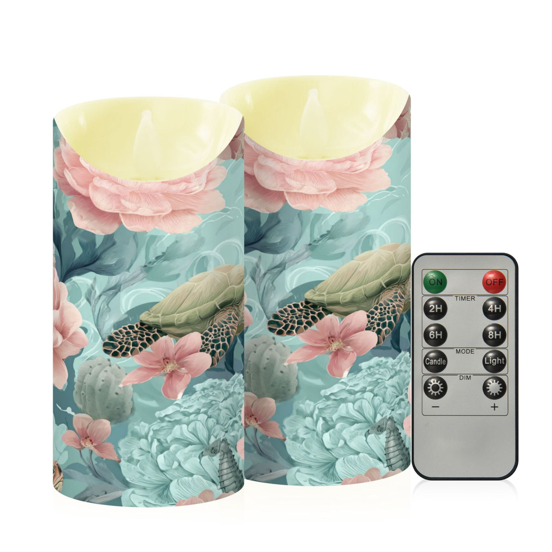 2 PCS Tilted Flameless Candles Flickering LED Lights Battery Operated ...