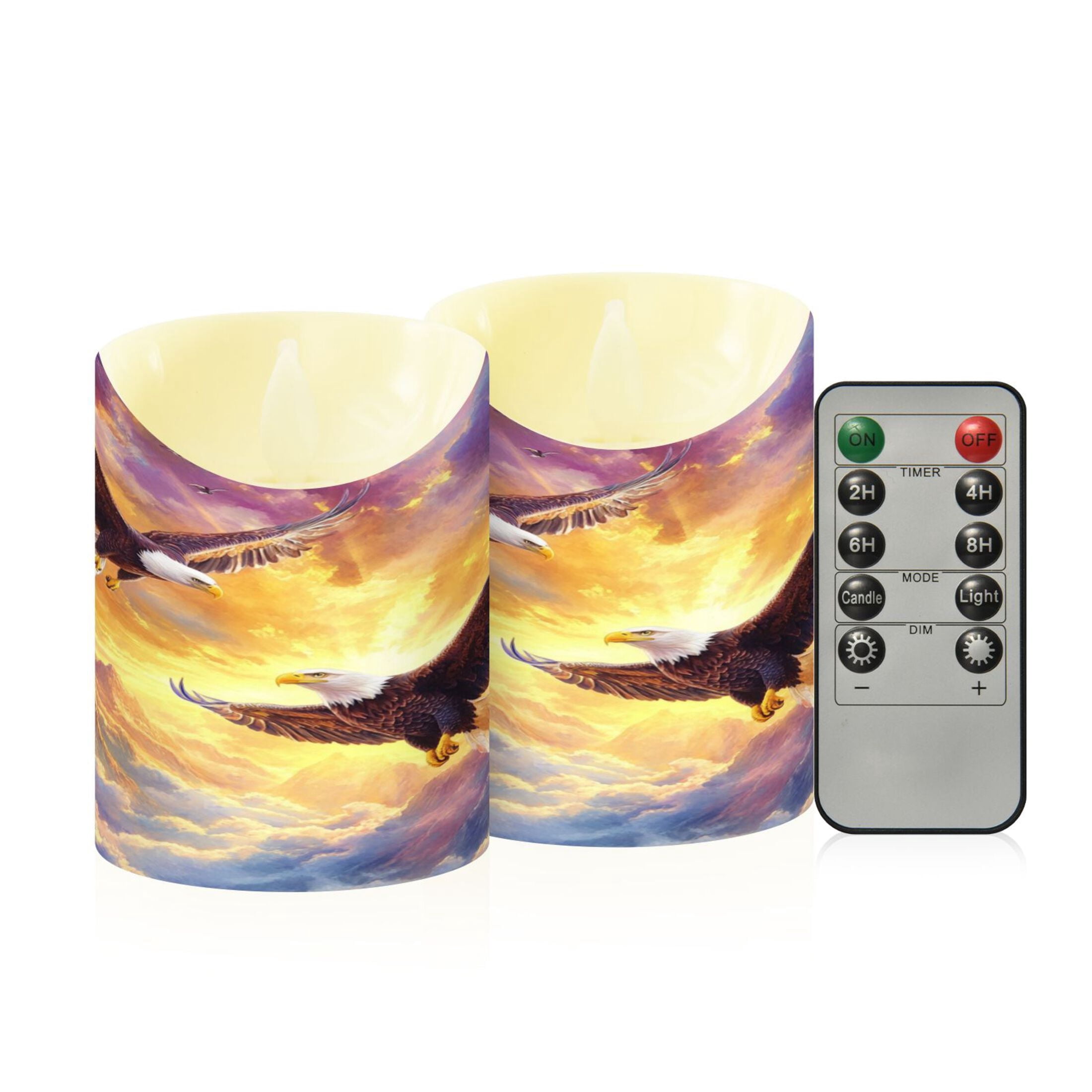 2 PCS Tilted Flameless Candles Flickering LED Lights Battery Operated ...