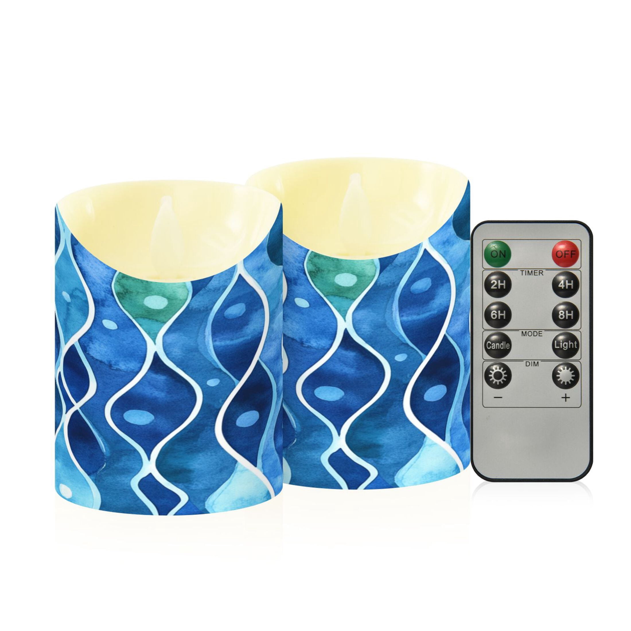 2 PCS Tilted Flameless Candles Flickering LED Lights Battery Operated ...