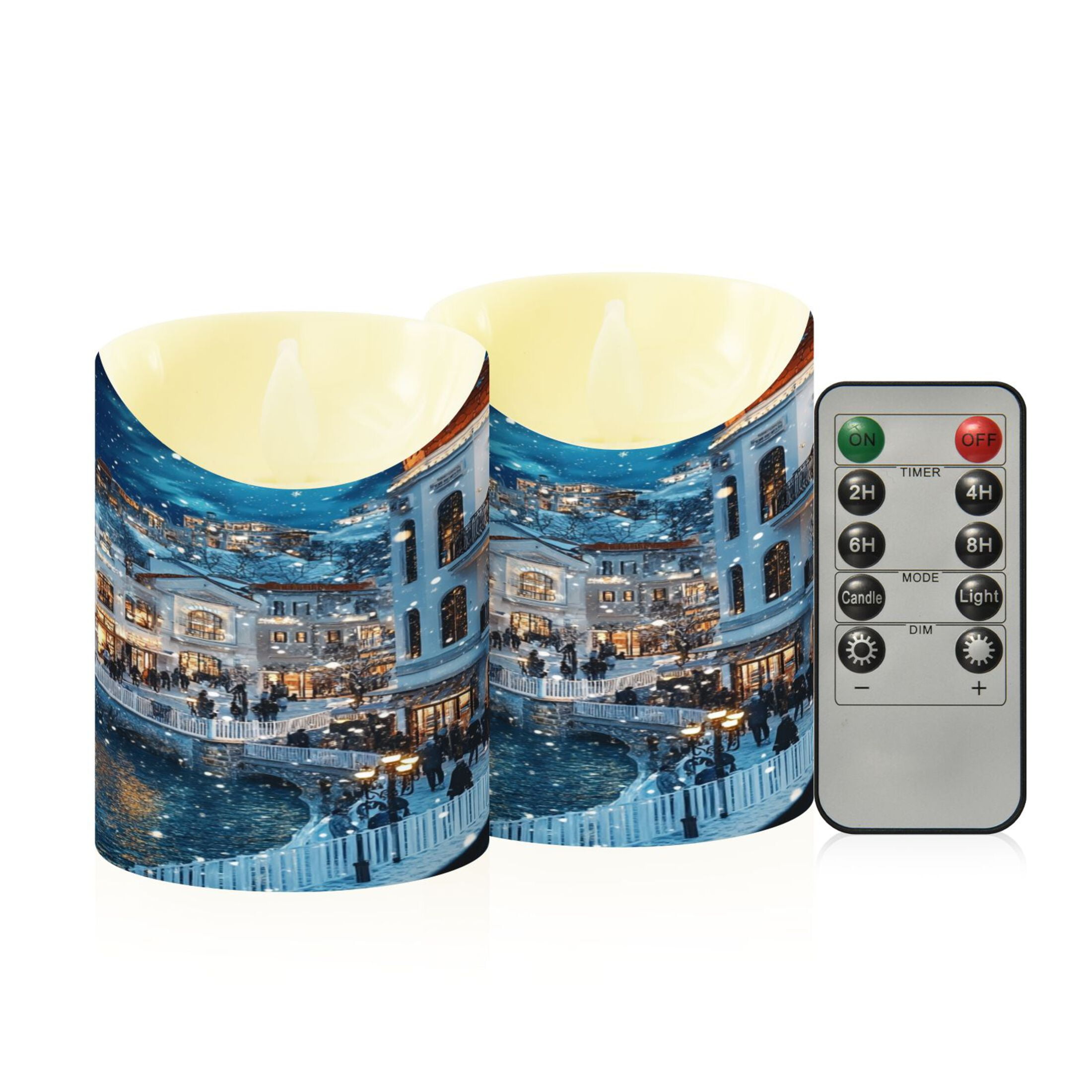 2 PCS Tilted Flameless Candles Flickering LED Lights Battery Operated ...