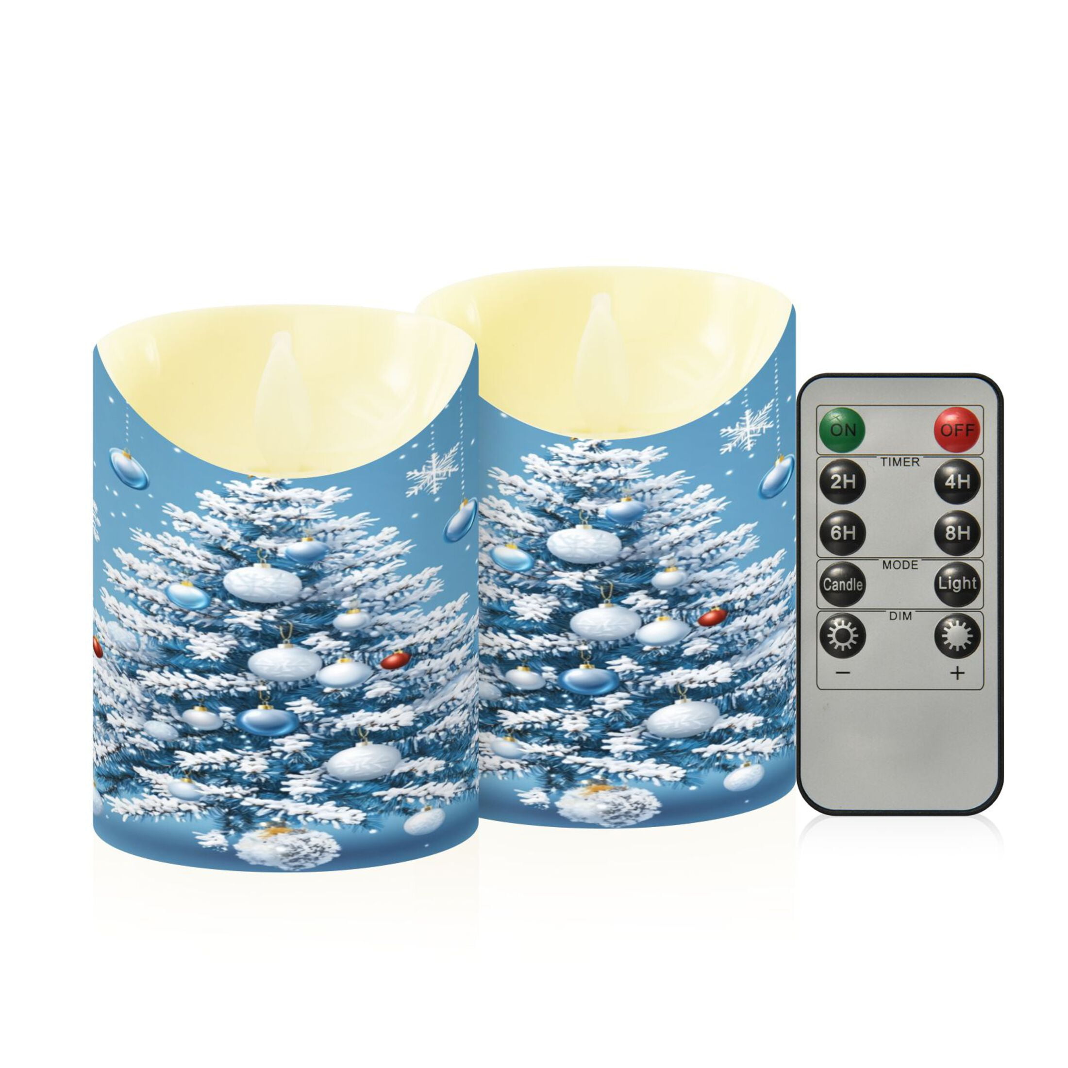 2 PCS Tilted Flameless Candles Flickering LED Lights Battery Operated ...