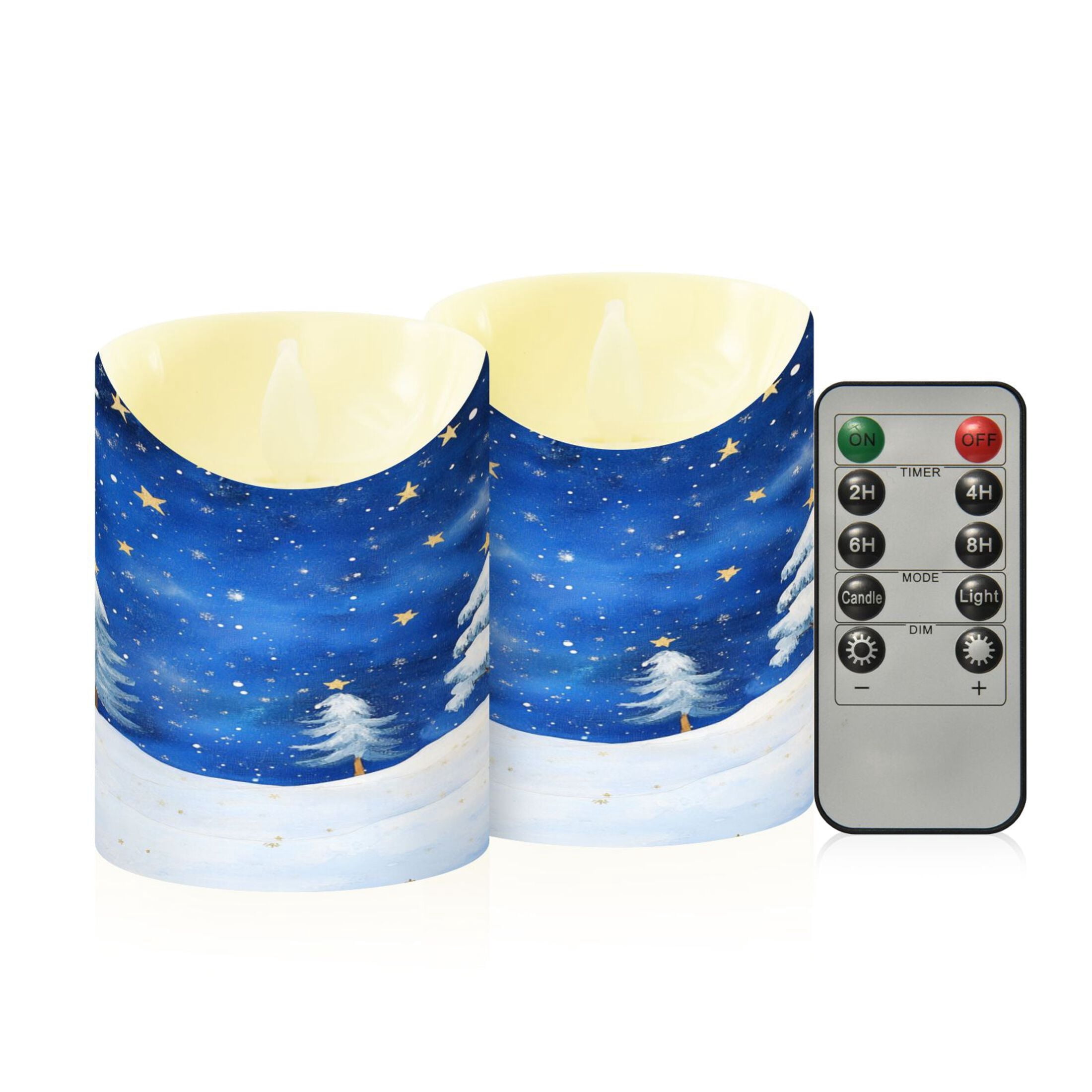 2 PCS Tilted Flameless Candles Flickering LED Lights Battery Operated ...