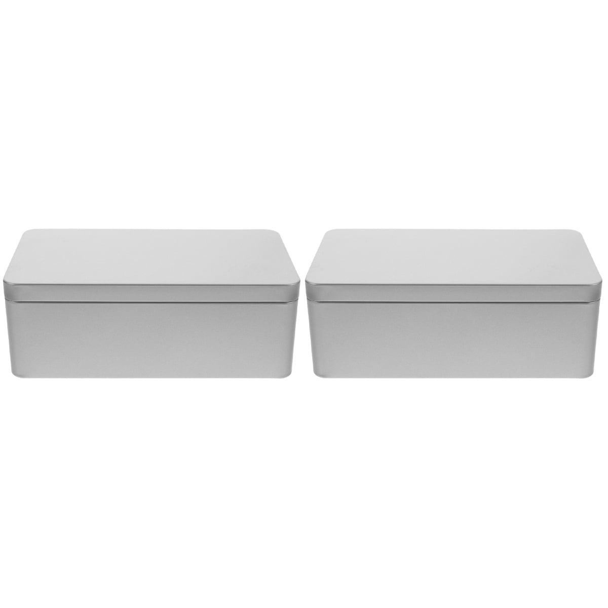 2 PCS Tinplate Gift Box Jewelry Boxes Small Tinplate Can Food Packages ...