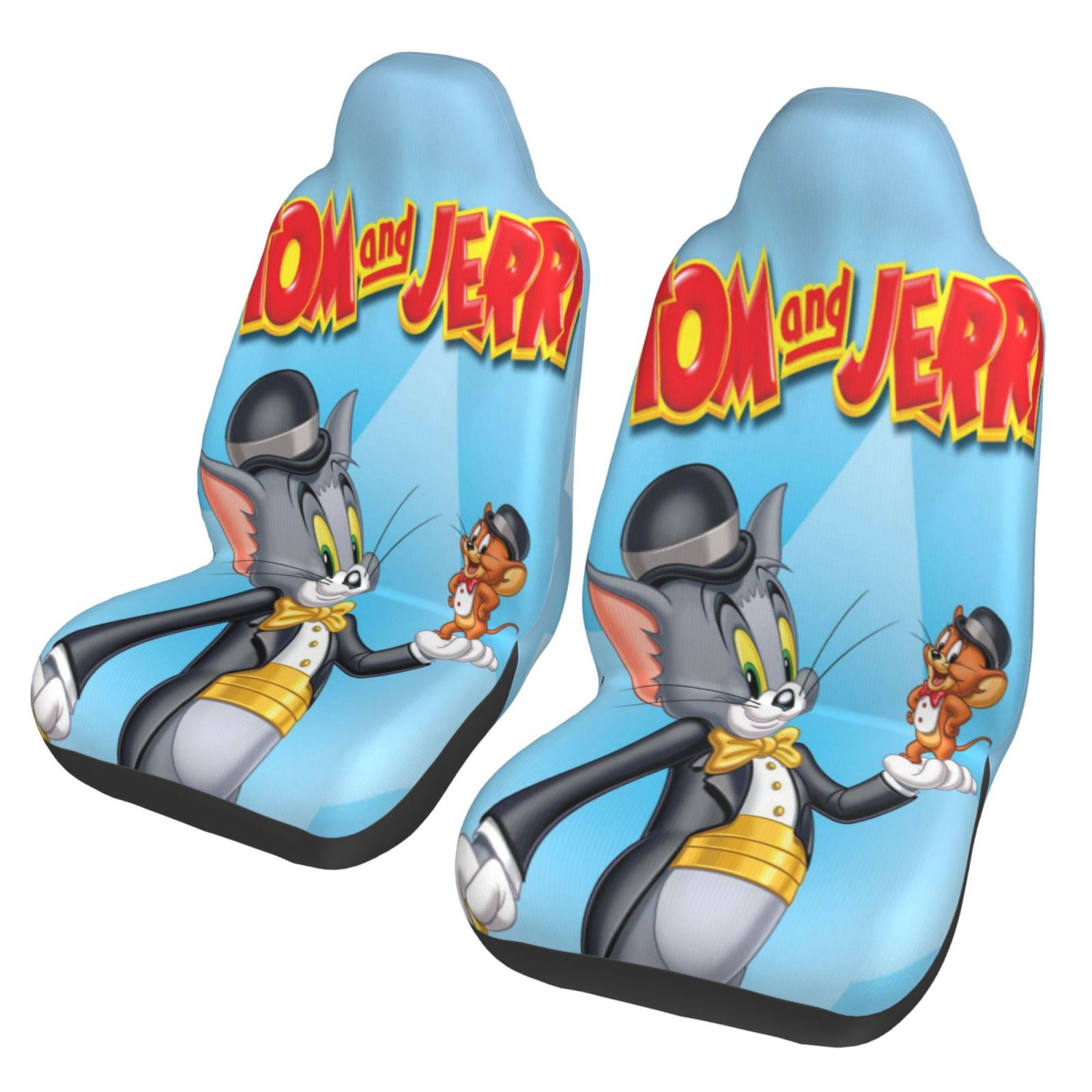 2 PCS Tom Cat Jerly Car Seat Covers Cartoon Car Interior Seat ...