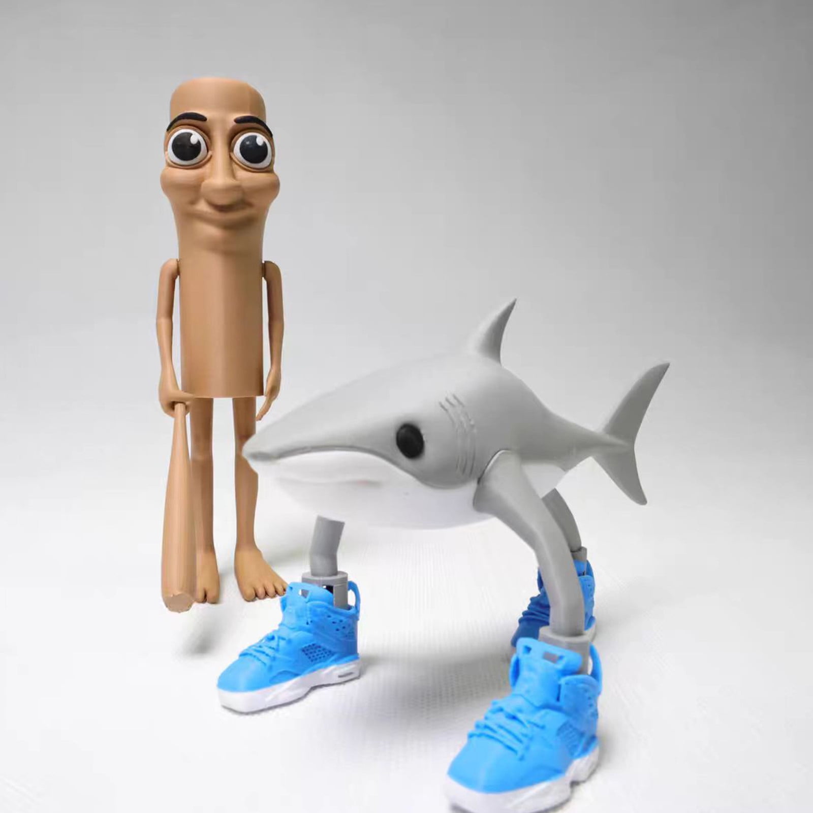 2 PCS Tralalero Tralala 5.9" Figure - Shark in Shoes/Elephant/Tire Frog ...