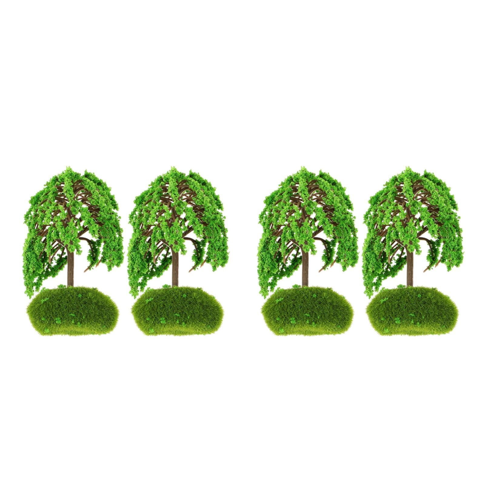 2 PCS Tree Model Mini Snow Pine Trees Toy Small Artificial Plants Fake ...
