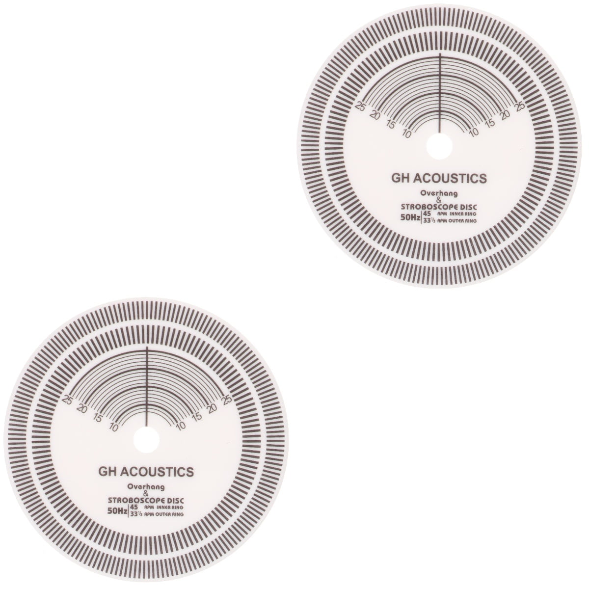 2 PCS Turntable Strobe Disc Vinyl Record Player Speed Detector ...