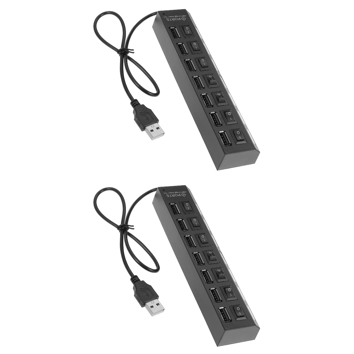 2 PCS USB Hub Cable Port 7 Line Concentration Multiple - Walmart.com