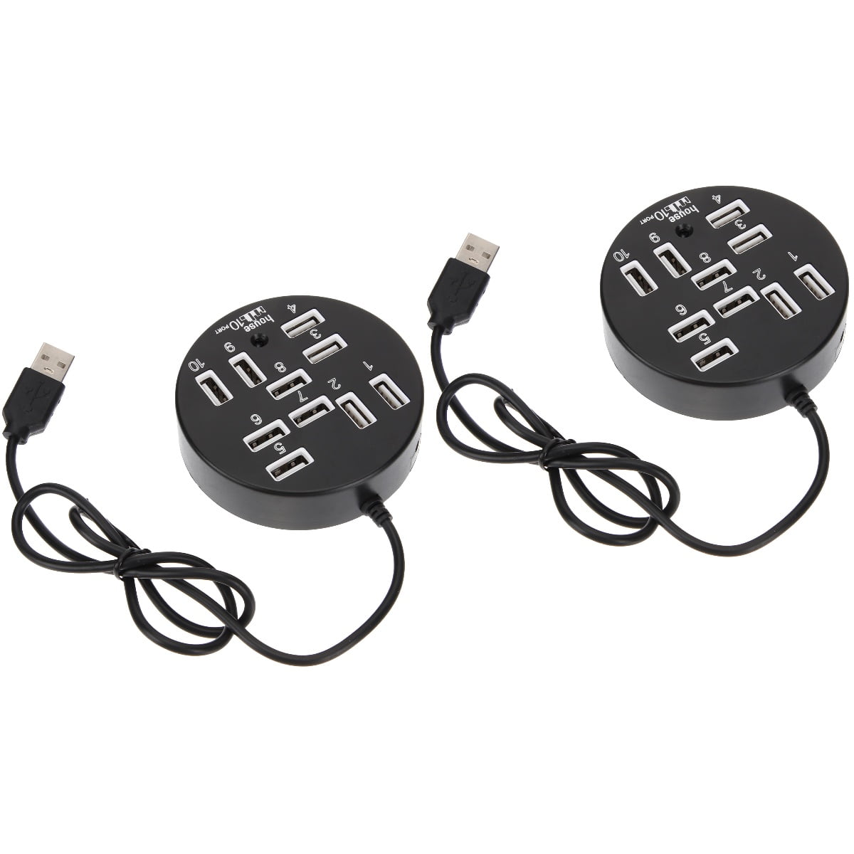 2 PCS USB Hub for Laptop Additional Ports Extension Powered Black ...