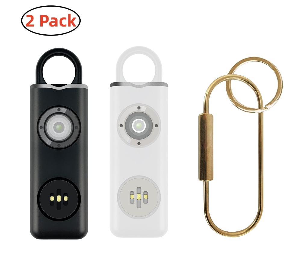 2 PCS USB Rechargeable Personal Alarm Keychain for Women Protection ...