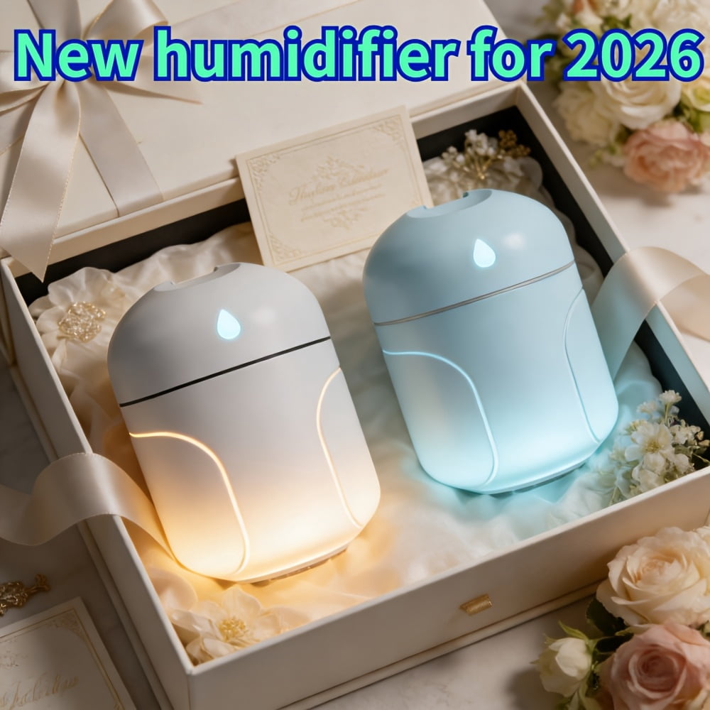 2 PCS Ultra-Quiet USB Cool Mist Humidifier & Aroma Diffuser, Built-in ...