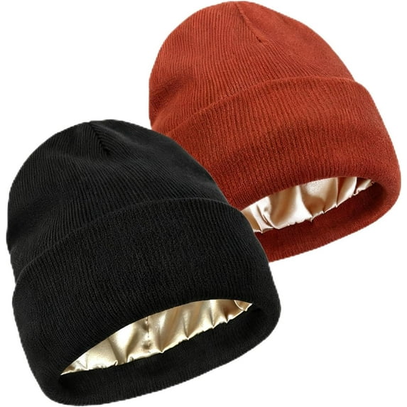 2 PCS Unisex Beanie Hats for Men Women Winter Knit Beanies Soft Slouchy ...