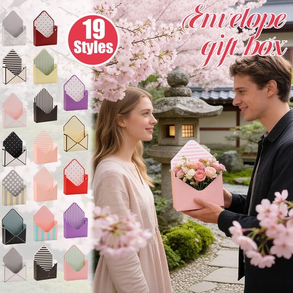 2 PCS Valentine Envelope Boxes for Gifts, Romantic Red Envelope Folding ...