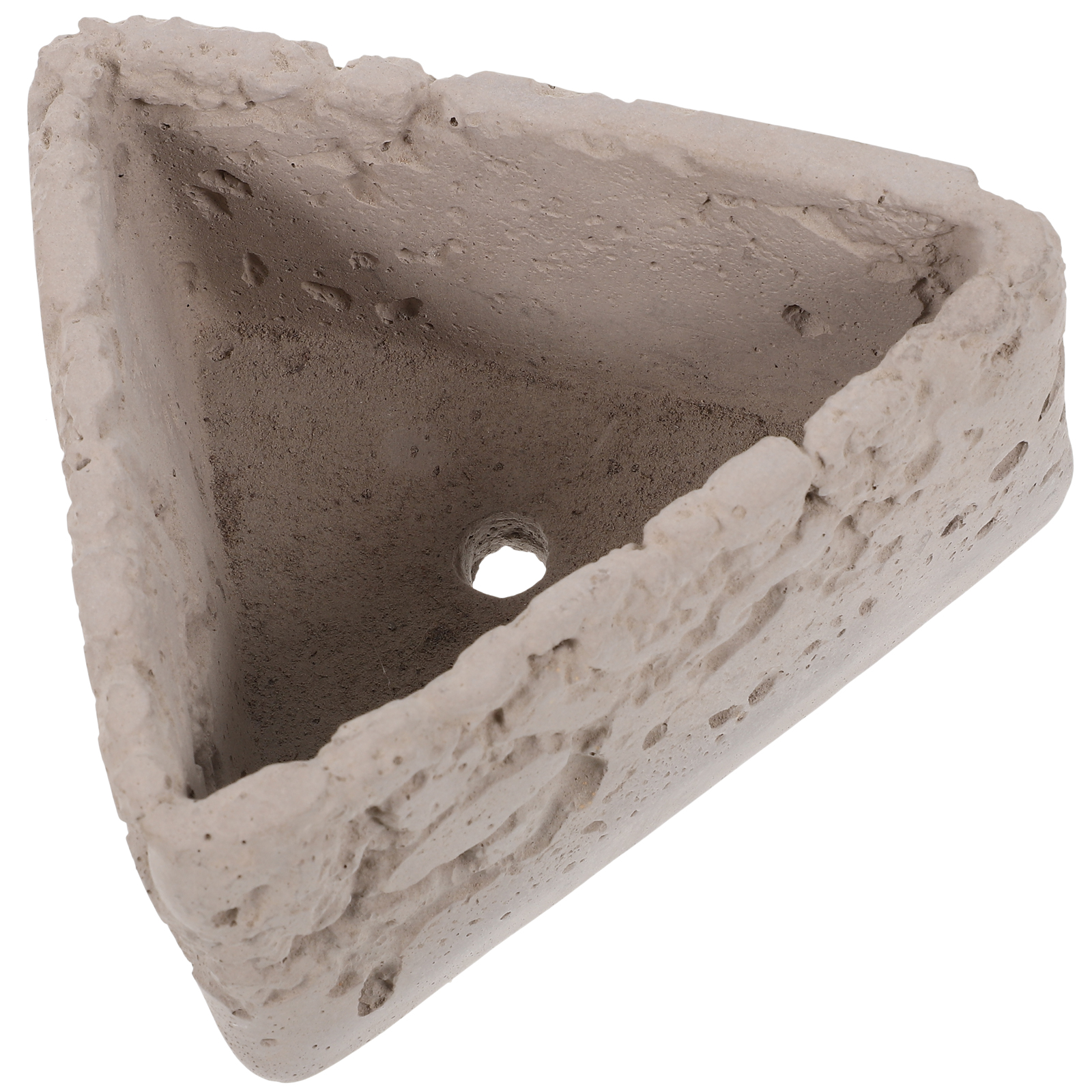 2 PCS Vases Plant Triangular Cement Flower Pot Office - Walmart.com