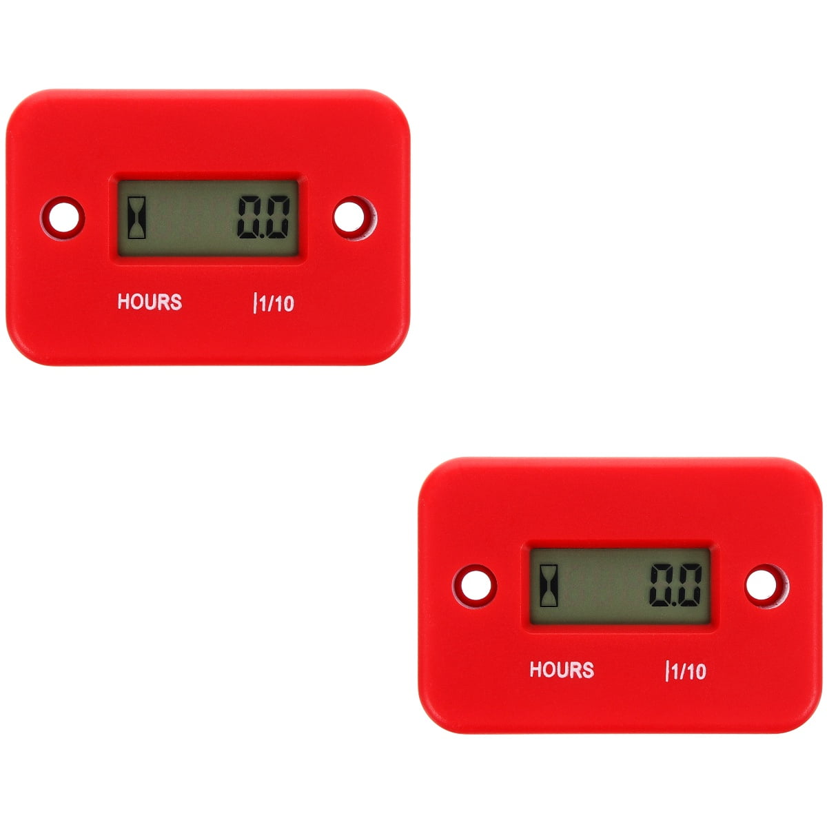 2 PCS Vibration Hour Meter Tachometer for Small Engines Motorcycle ...