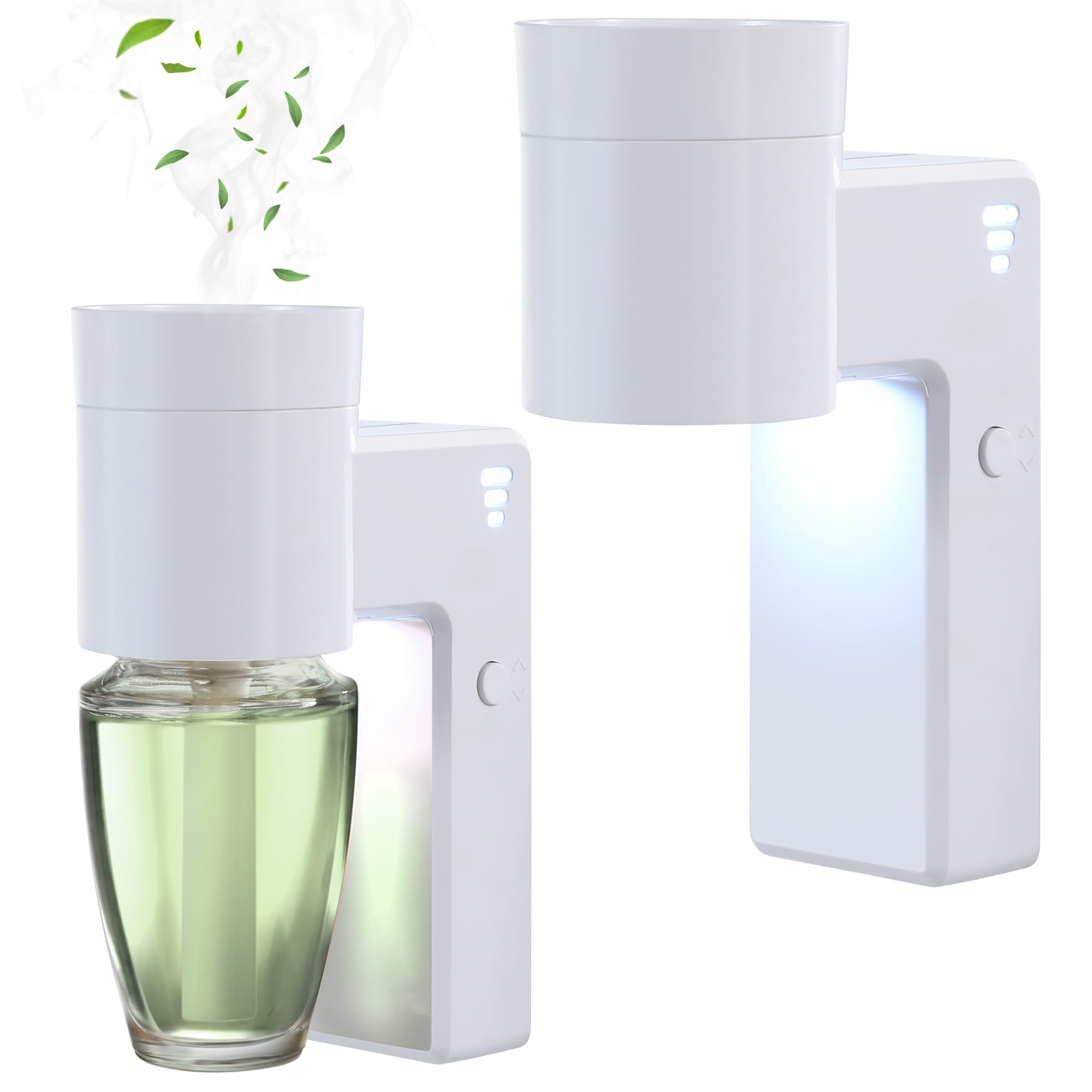 2 PCS Wall Fragrance Plug in with Night Light and Oil Diffuser Plug ...