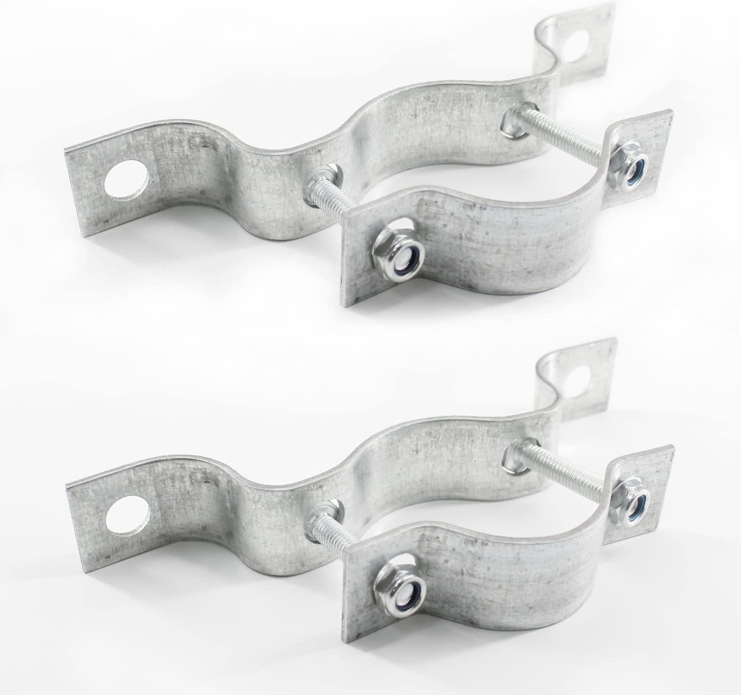 2 PCS Wall Mount Antenna Mast Bracket, 1-2/5" to 2-1/10" OD Heavy Duty ...