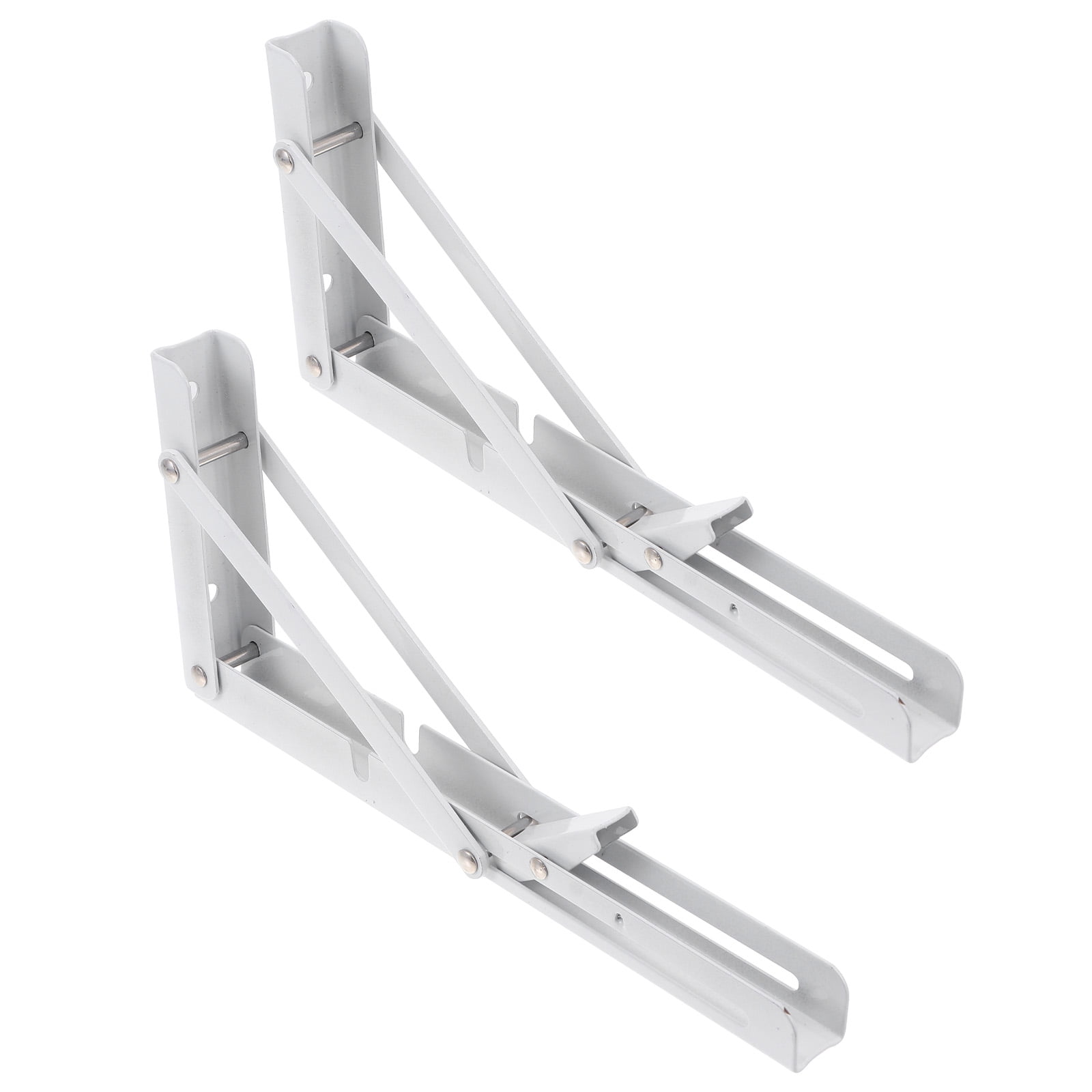 2 PCS Wall Mount Rack Collapsible Mounted Shelf Bracket Hardware Mesh ...