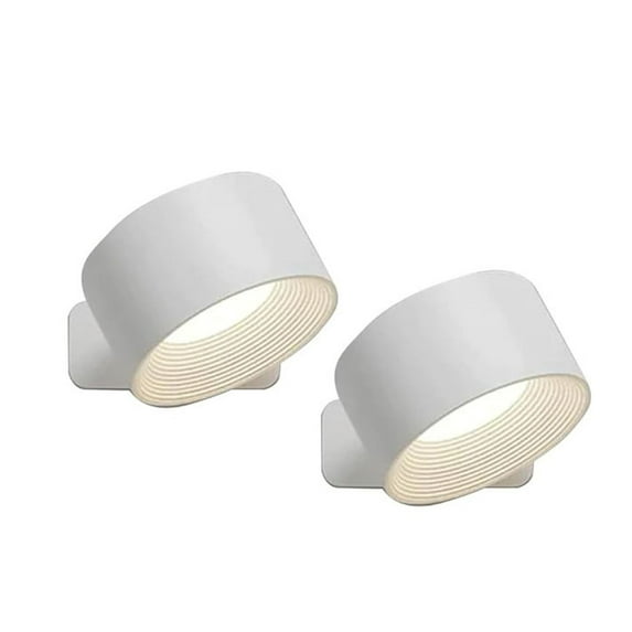 2 PCS Wall Mounted Bedside Lamps – Portable LED Wall Light,360 ...