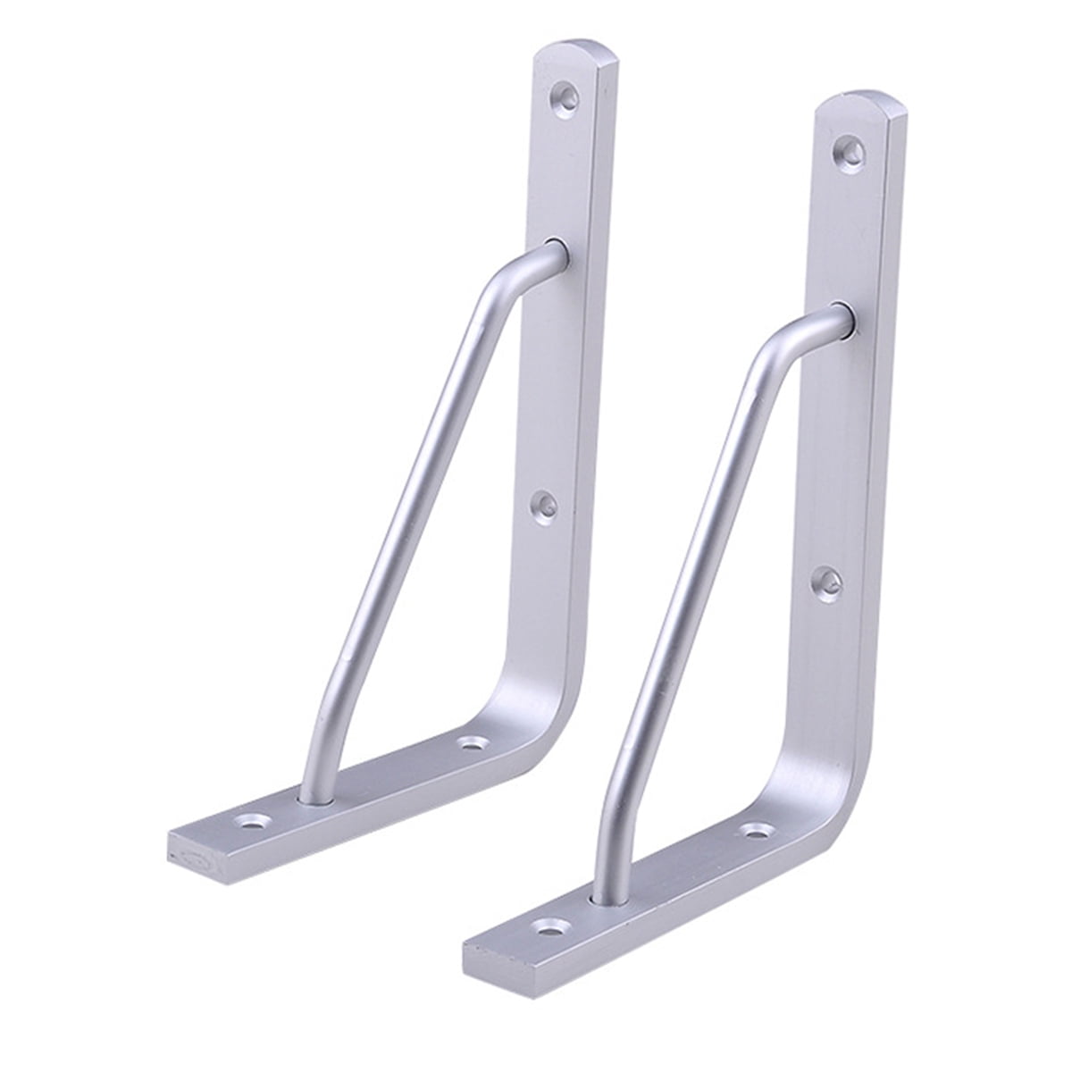 GOOHOCHY Heavy Duty Shelf Brackets Silver Aluminum Alloy Durable ...