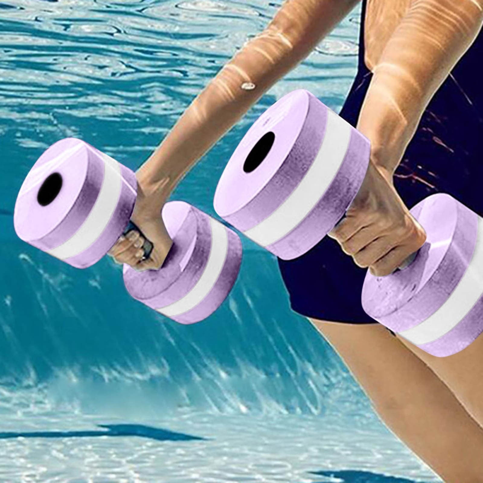 2 PCS Water Foam Dumbbell for Women and Men Aqua Dumbbells for ...