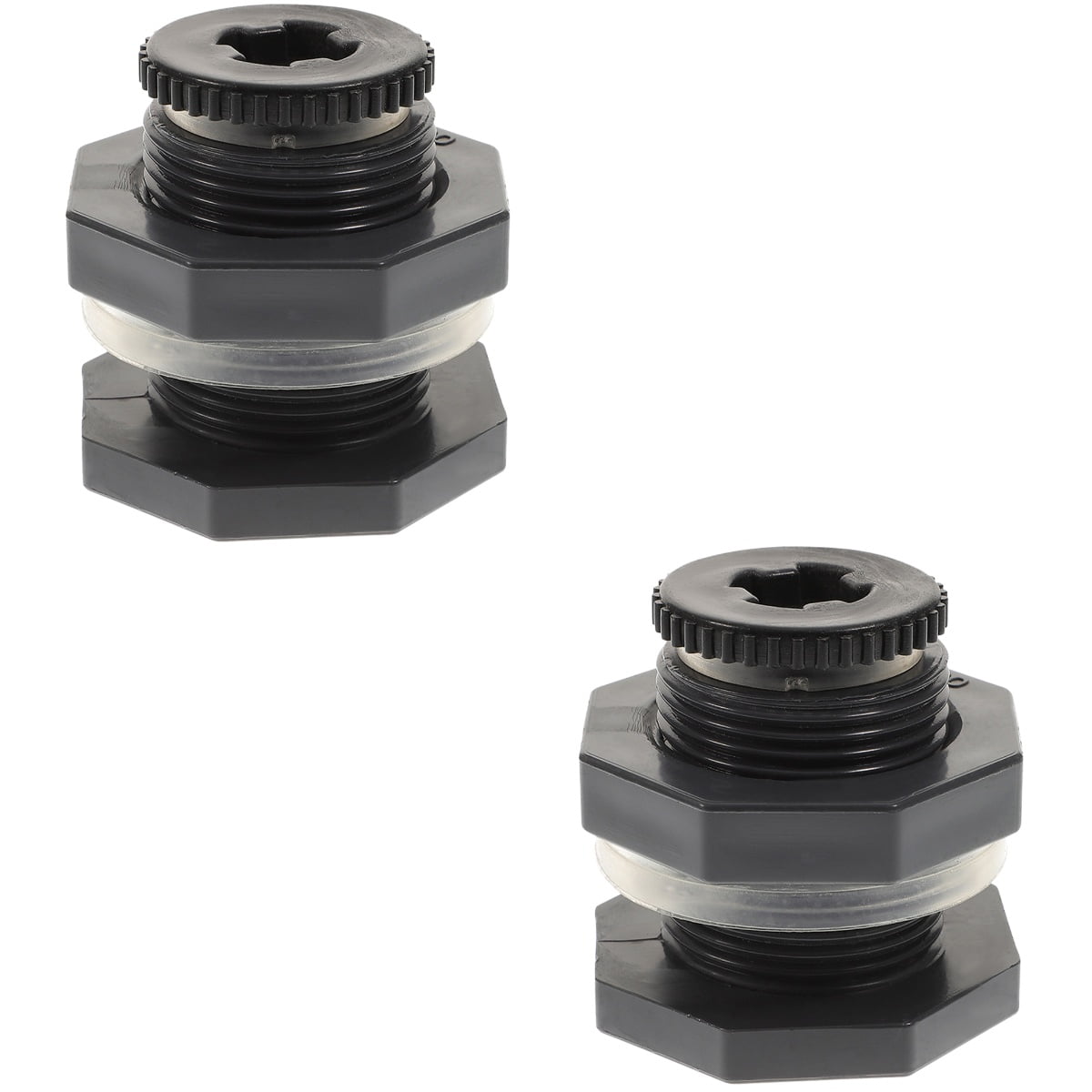 2 PCS Water Tanks and Ponds Fittings Connector Adapter Bulkhead Plug ...