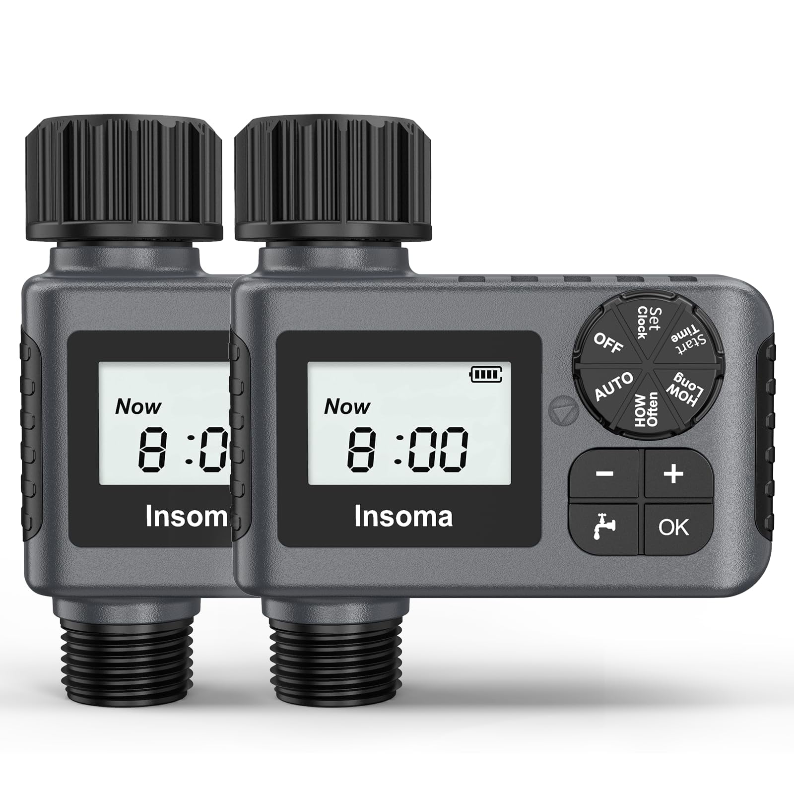 2 PCS Water Timer for Outdoor Garden Hose, Water Sprinkler Timer with ...