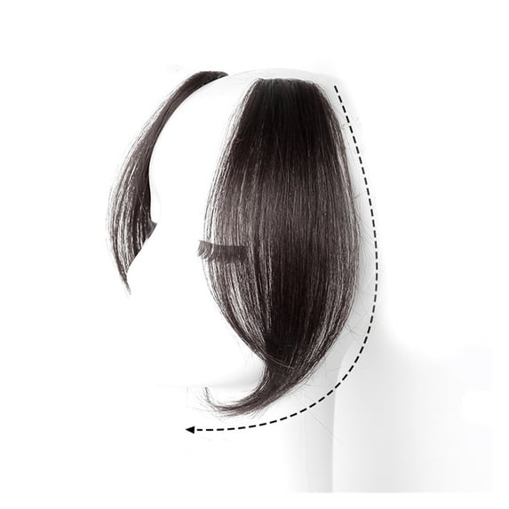 2 PCS Wavy Side Bangs Clip-In Synthetic Hair Wigs Extensions for Women ...