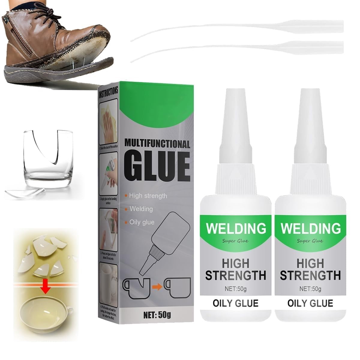 2 PCS Welding High-Strength Oily Glue, 2026 Upgraded Welding Super Glue ...
