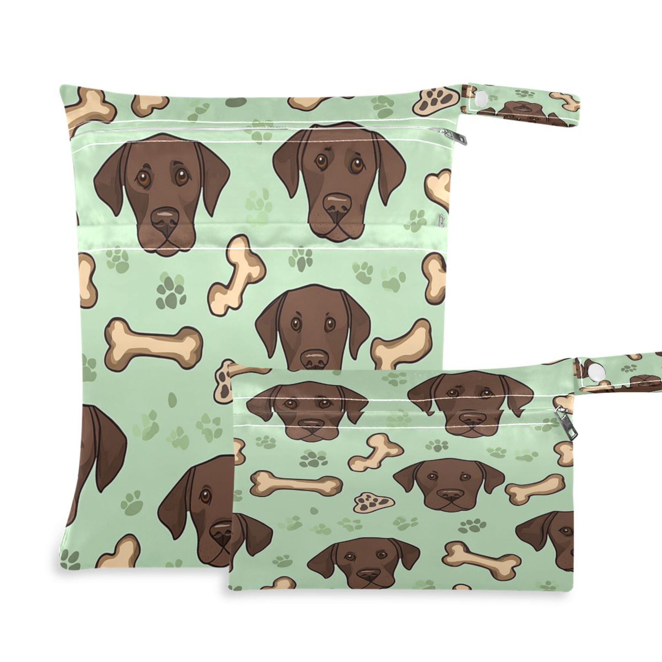 2 PCS Wet Dry Bags for Baby Cloth Diapers Reusable Waterproof Wet Bags ...