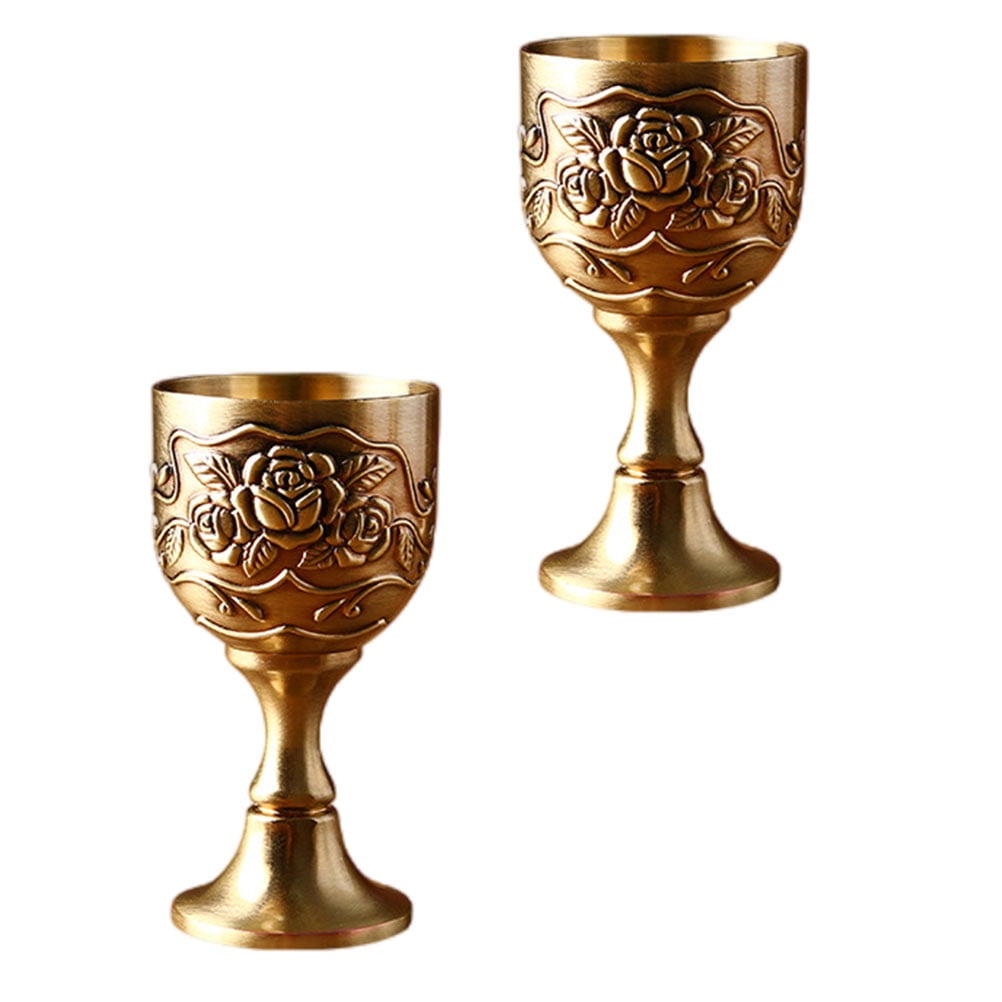 2 PCS Whiskey Glasses Champange Whisky Retro Wine Stainless Steel ...