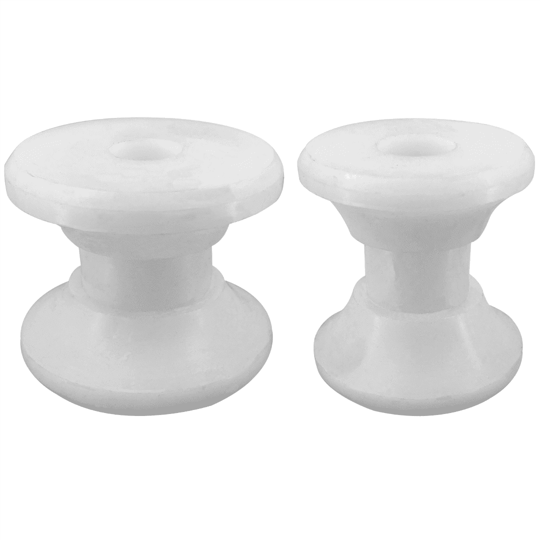 2 PCS White Delrin Bow Anchor Roller Replacement Wheels for Marines ...