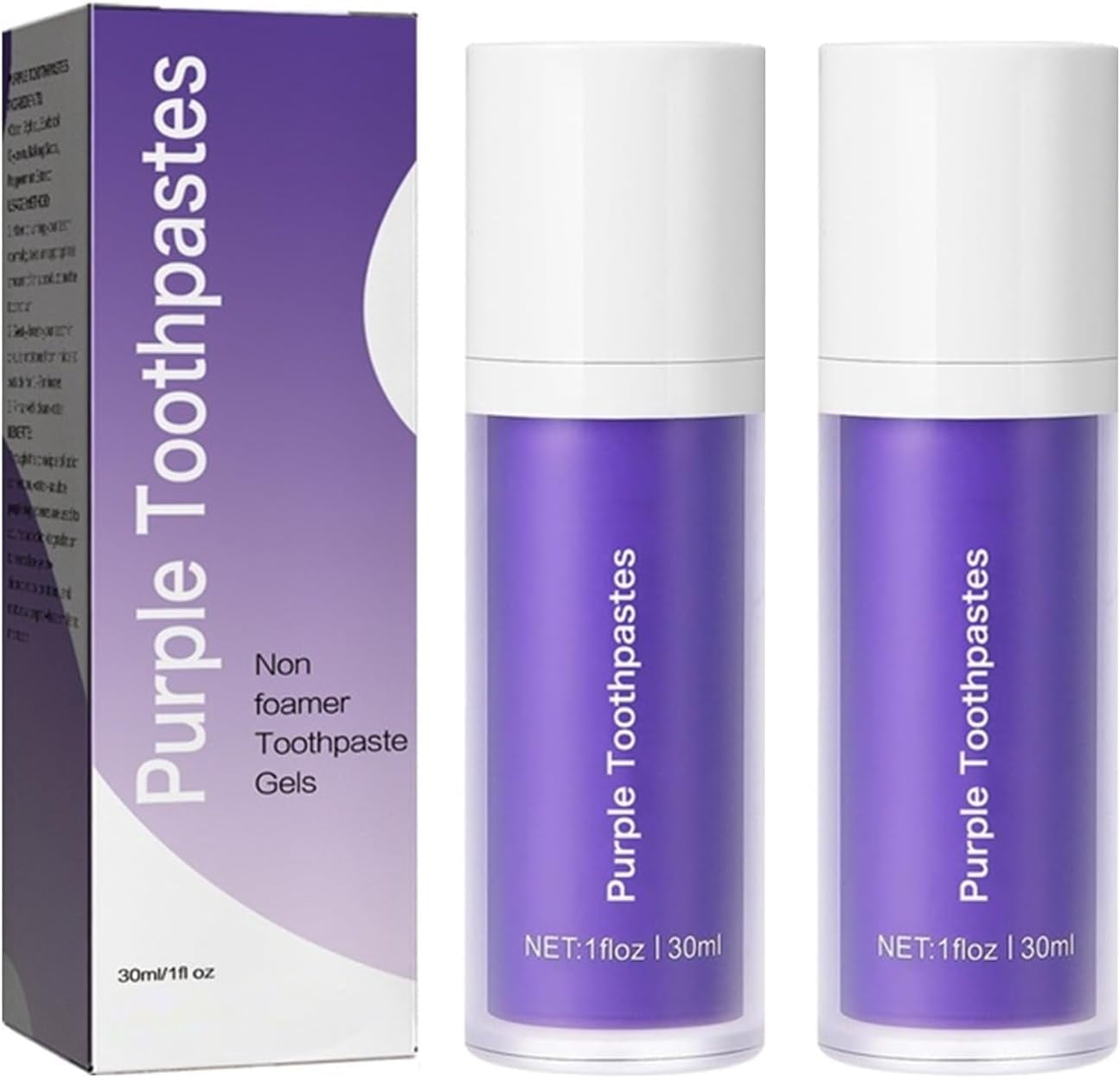 2 PCS Whiteful Toothpaste - Purple Toothpaste White Teeth, Purple ...