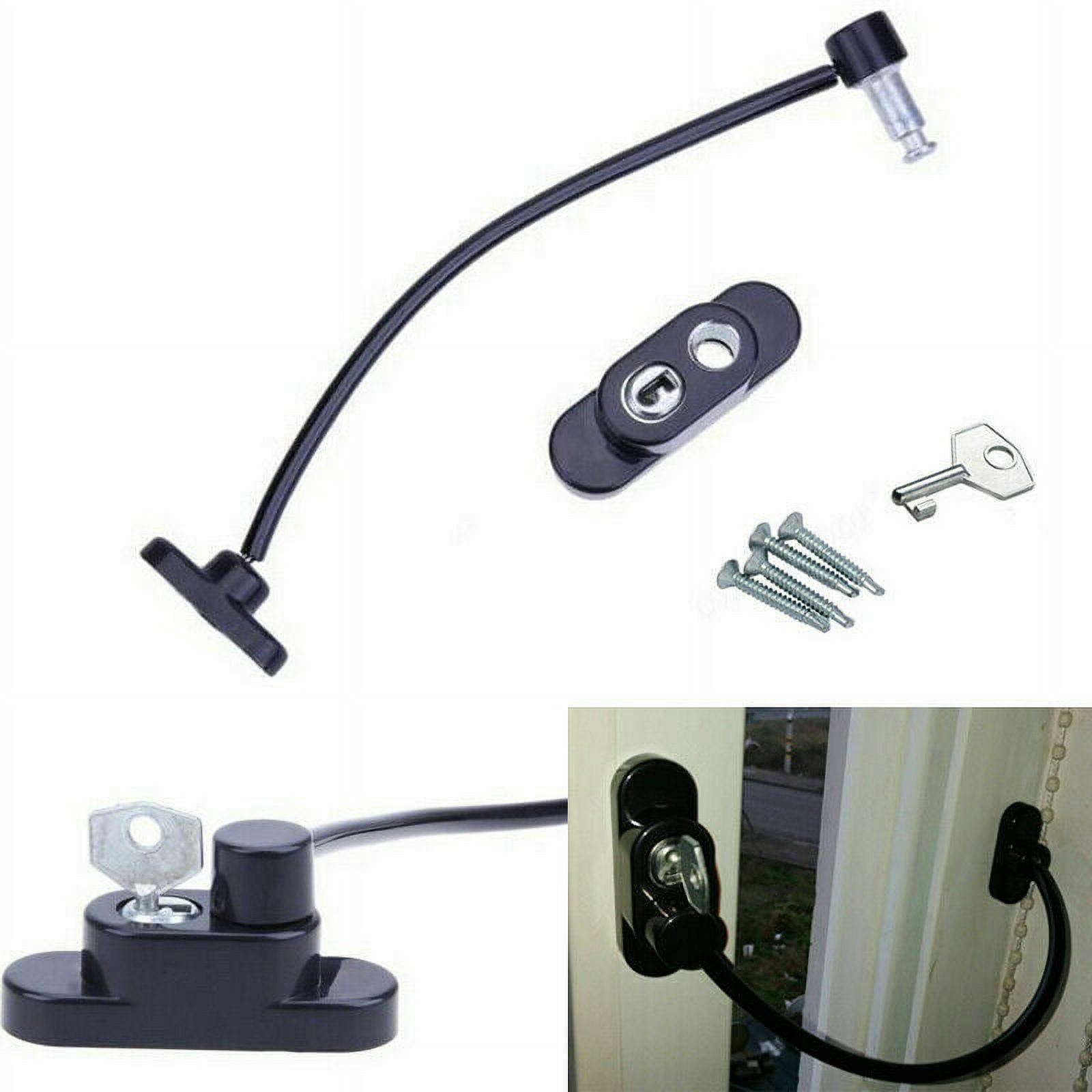 2 PCS Window Door Lock Lockable Restrictor Child Baby Safety Security ...