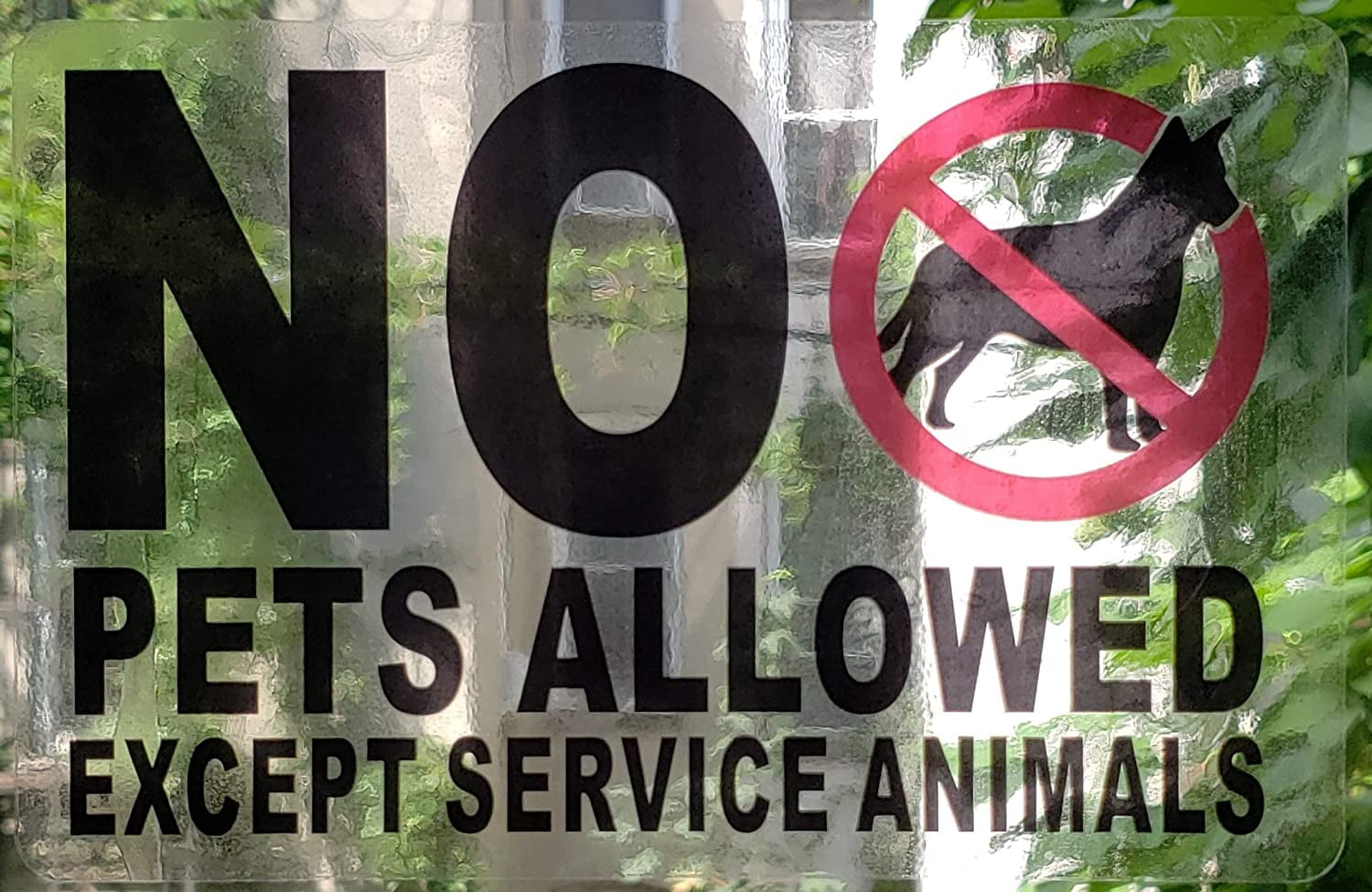 2 PCS Window Sticker- No Pets Allowed Except Service Animals (See ...
