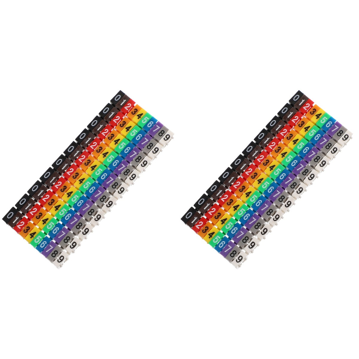 2 PCS Wire Number Labels for Small Wires Snap- Cable Tags Cord ...