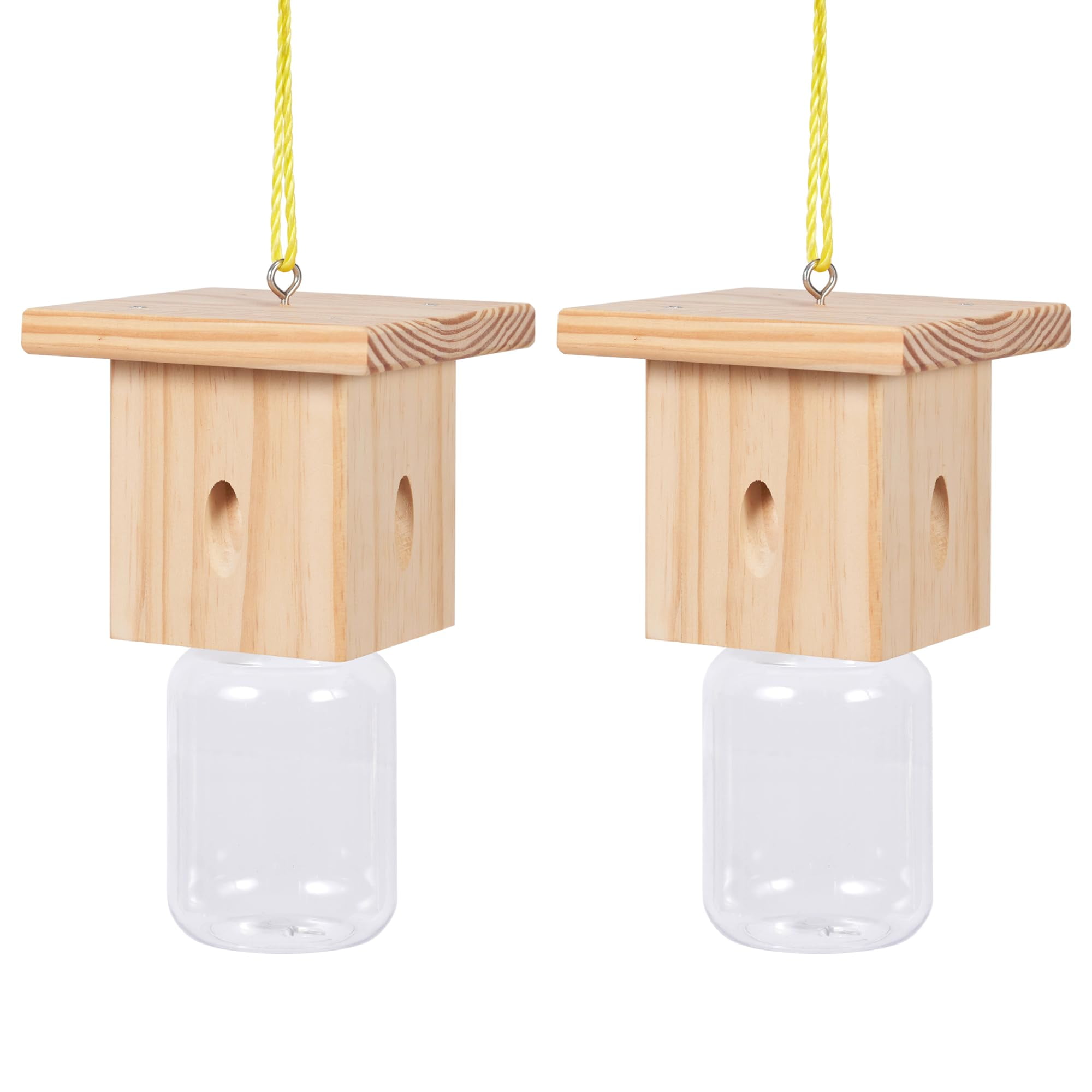 2 PCS Wood Carpenter Bee Trap for Outside - Best Bee Trap - Nature ...