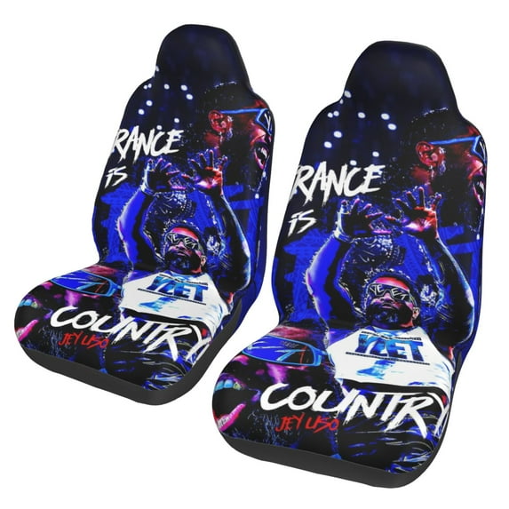 2 PCS Wres-tler Jey US-0 Car Seat Covers Cartoon Car Interior Seat ...