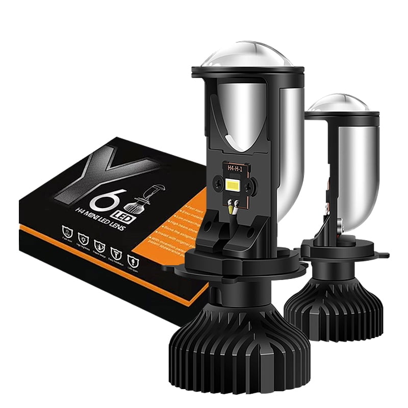 2 PCS Y6D H4 LED Headlight Car Light 6500K 90W 18000LM Conversion Kit ...