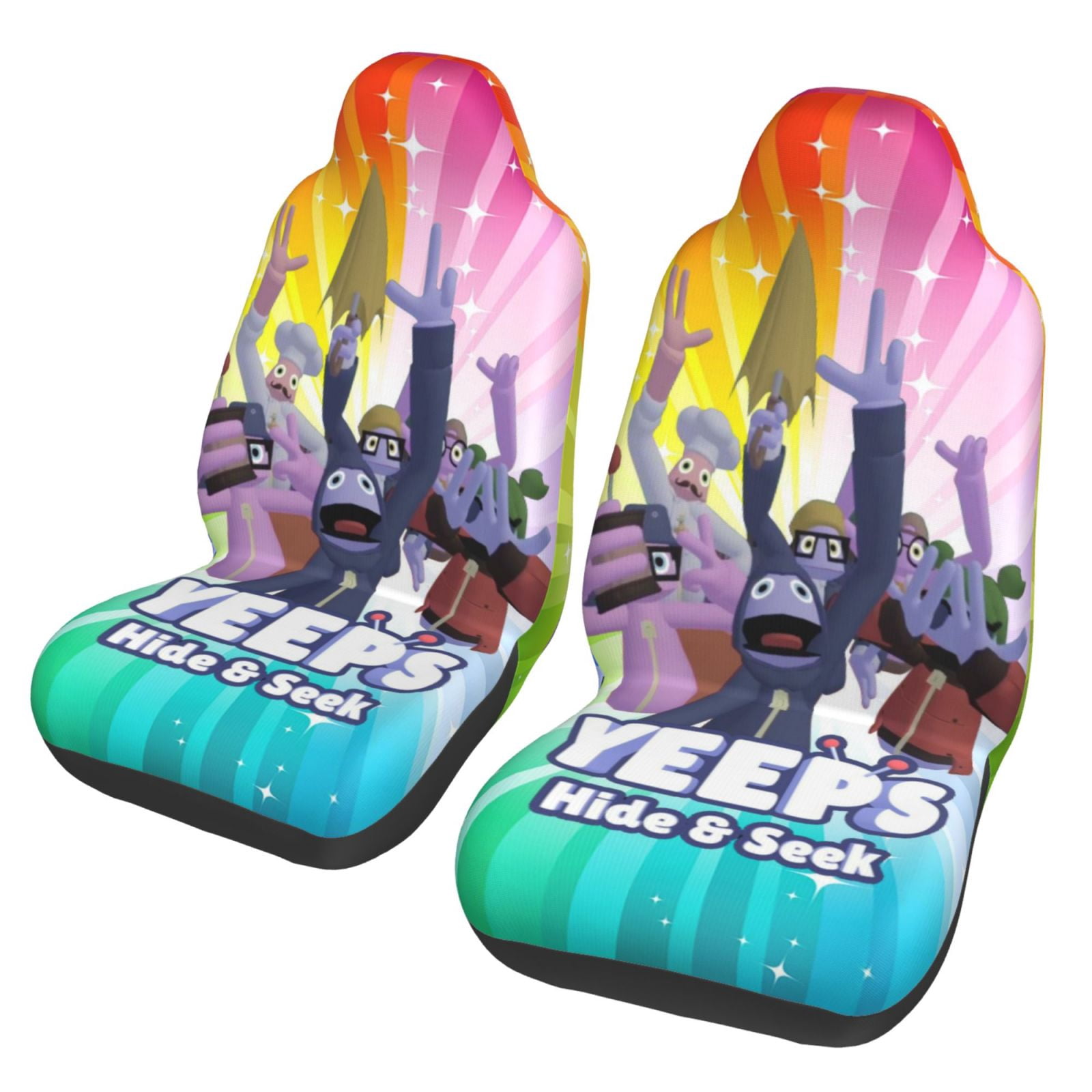 2 PCS Yeep-s Hide and See0 Car Seat Covers Cartoon Car Interior Seat ...