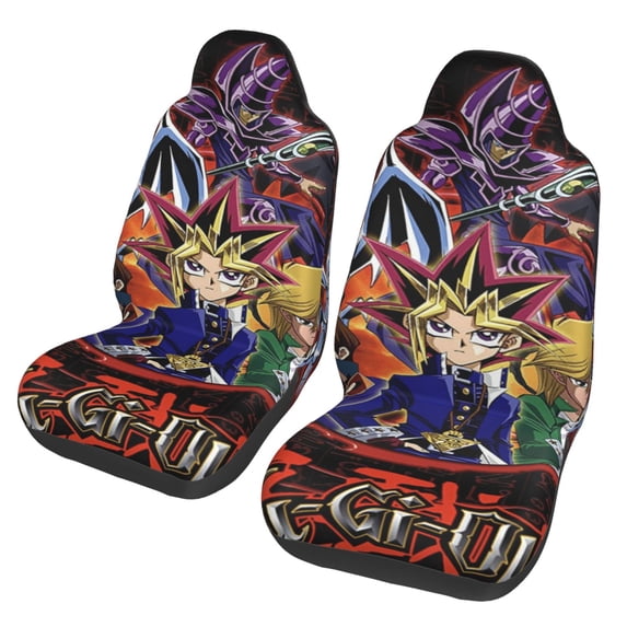 2 PCS Yu Card Gi 0h Car Seat Covers Cartoon Car Interior Seat ...