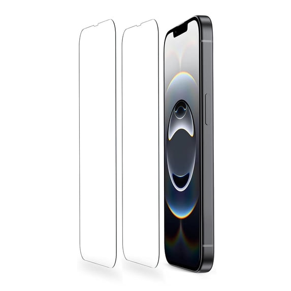 2 PCS for iPhone 14 Plus Tempered Glass Screen Protector, Anti Scratch ...
