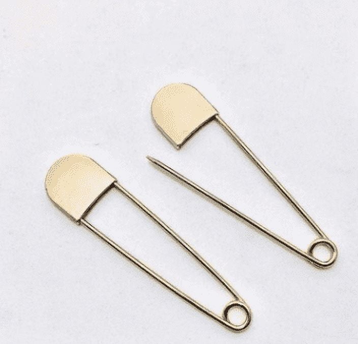 2 PCS of 3 Inch Heavy Duty Jumbo Stainless Steel Safety Pins Silver ...