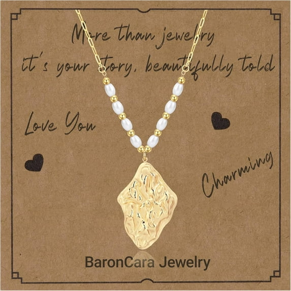 2 PCs Gold Plated Necklace Set for Women - Non Tarnish Jewelry Gift ...