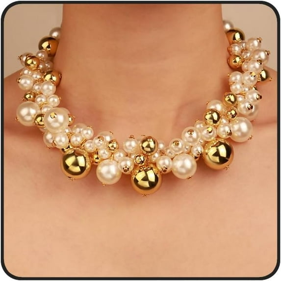 2 PCs Gold Plated Necklace Set for Women - Non Tarnish Jewelry Gift ...