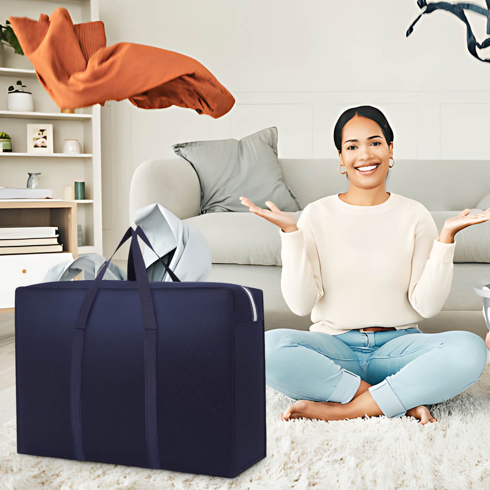 2 PCs Large Storage Bags, Blanket Storage Bags for Clothes Storage Bags ...