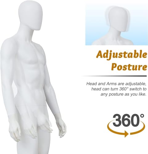 2 PCs Mannequin Dress Form Display, Faceless Manikin Torso Stand ...