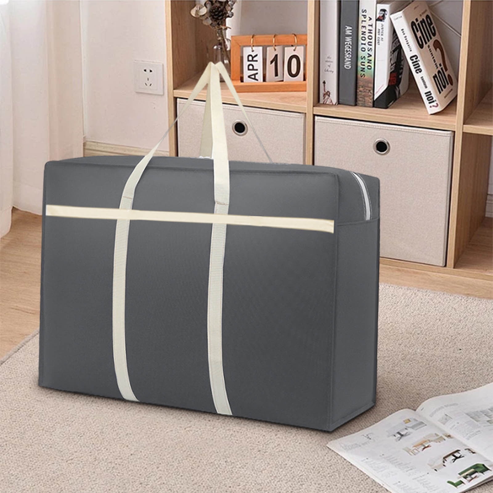 2 PCs Moving Bags Heavy Duty, Large Storage Bags with Zipper, Clothing ...